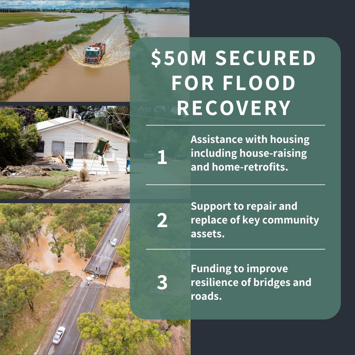 $50 Million Secured for Flood Recovery | Mirage News